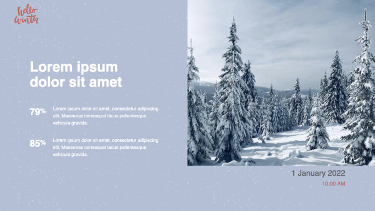 Hello Winter Google Slides Theme: 50 Slides – MasterBundles