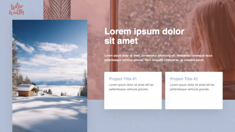 Hello Winter Google Slides Theme: 50 Slides – MasterBundles
