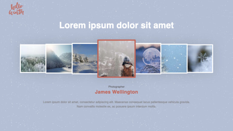 Hello Winter Google Slides Theme: 50 Slides – MasterBundles