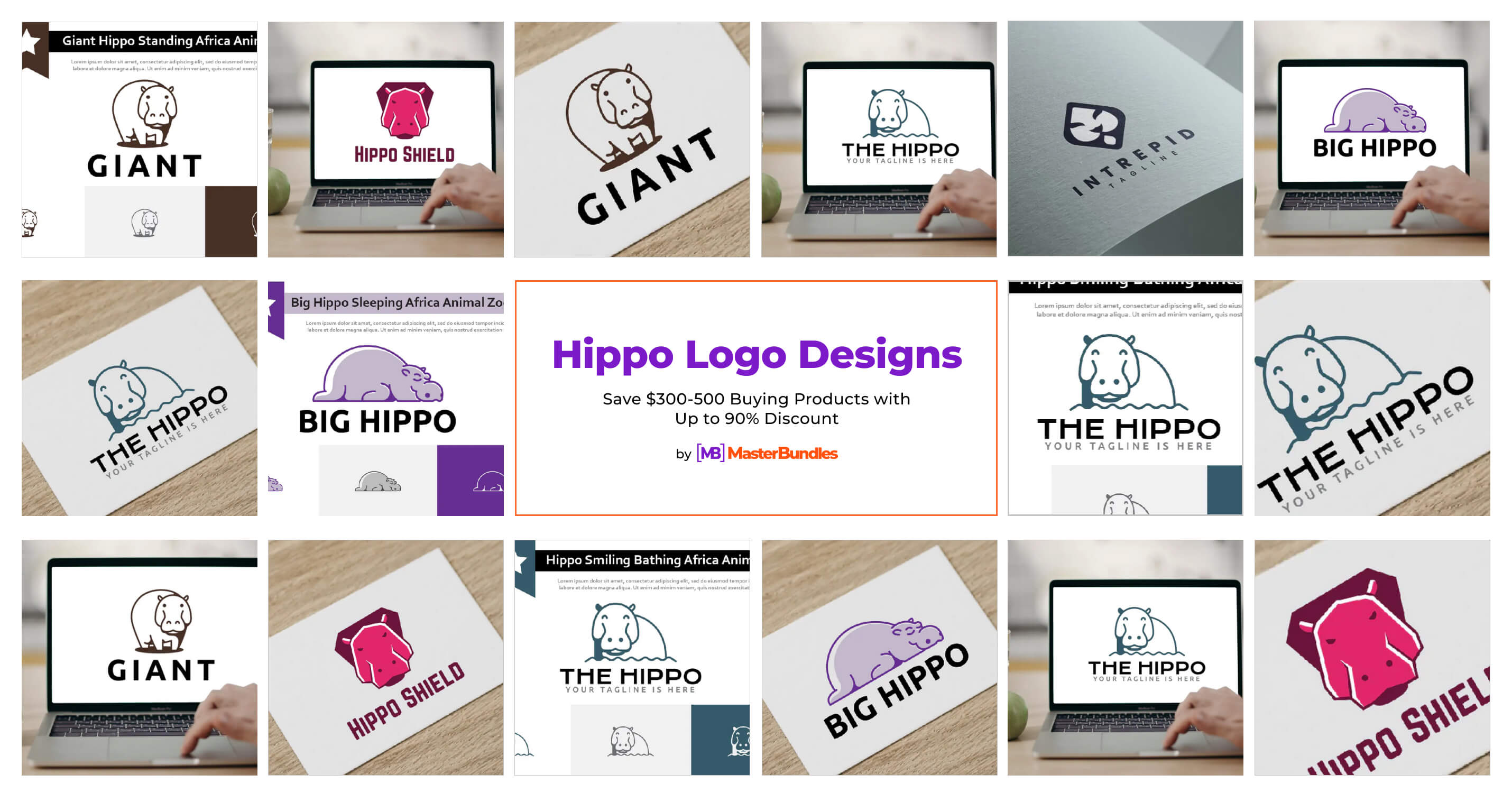 14+ Hippo Logo Designs for 2024 - MasterBundles