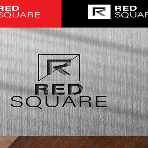 Red Square logo R word logo | MasterBundles