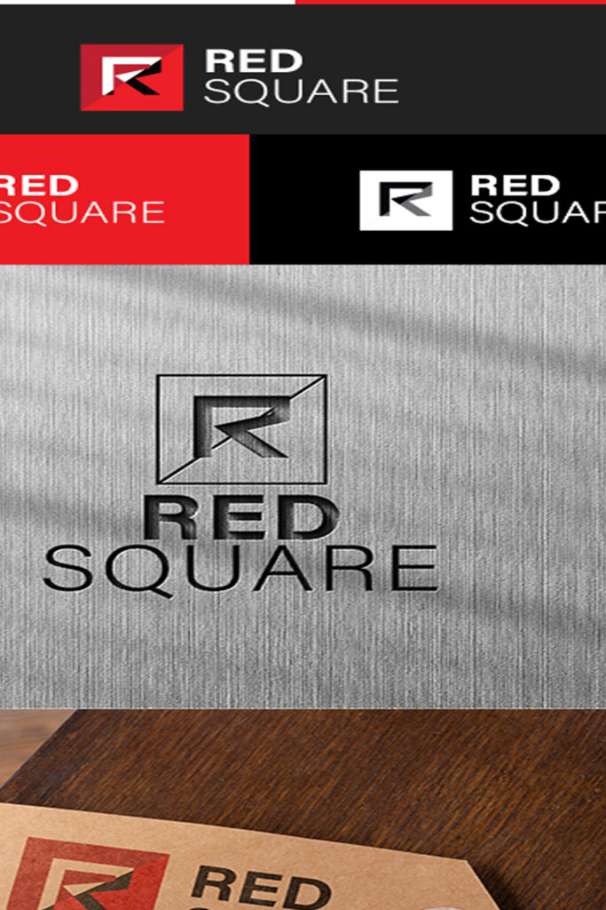 Red Square logo R word logo - MasterBundles