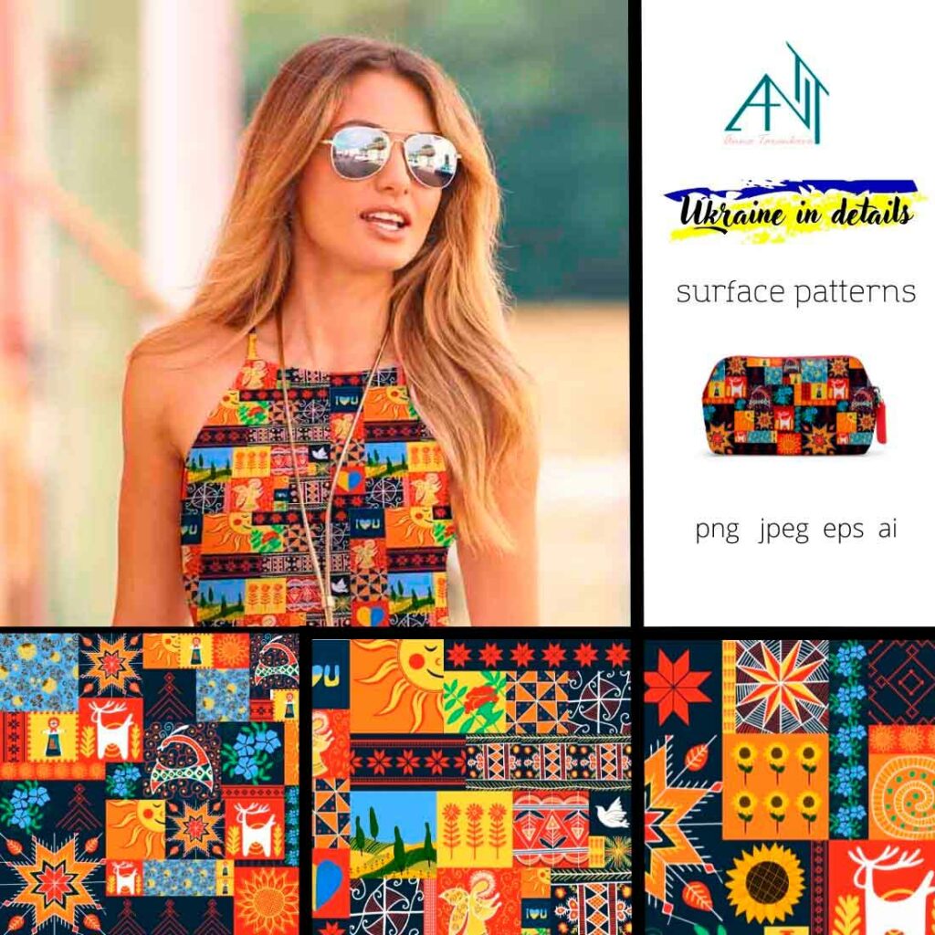 Digital paper Ukraine in detail, ethnic patterns - MasterBundles