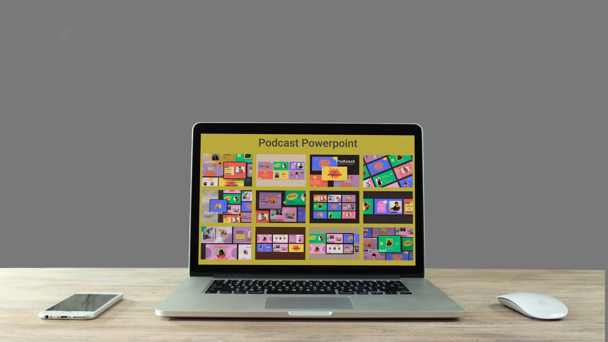 Podcast Powerpoint Template – MasterBundles