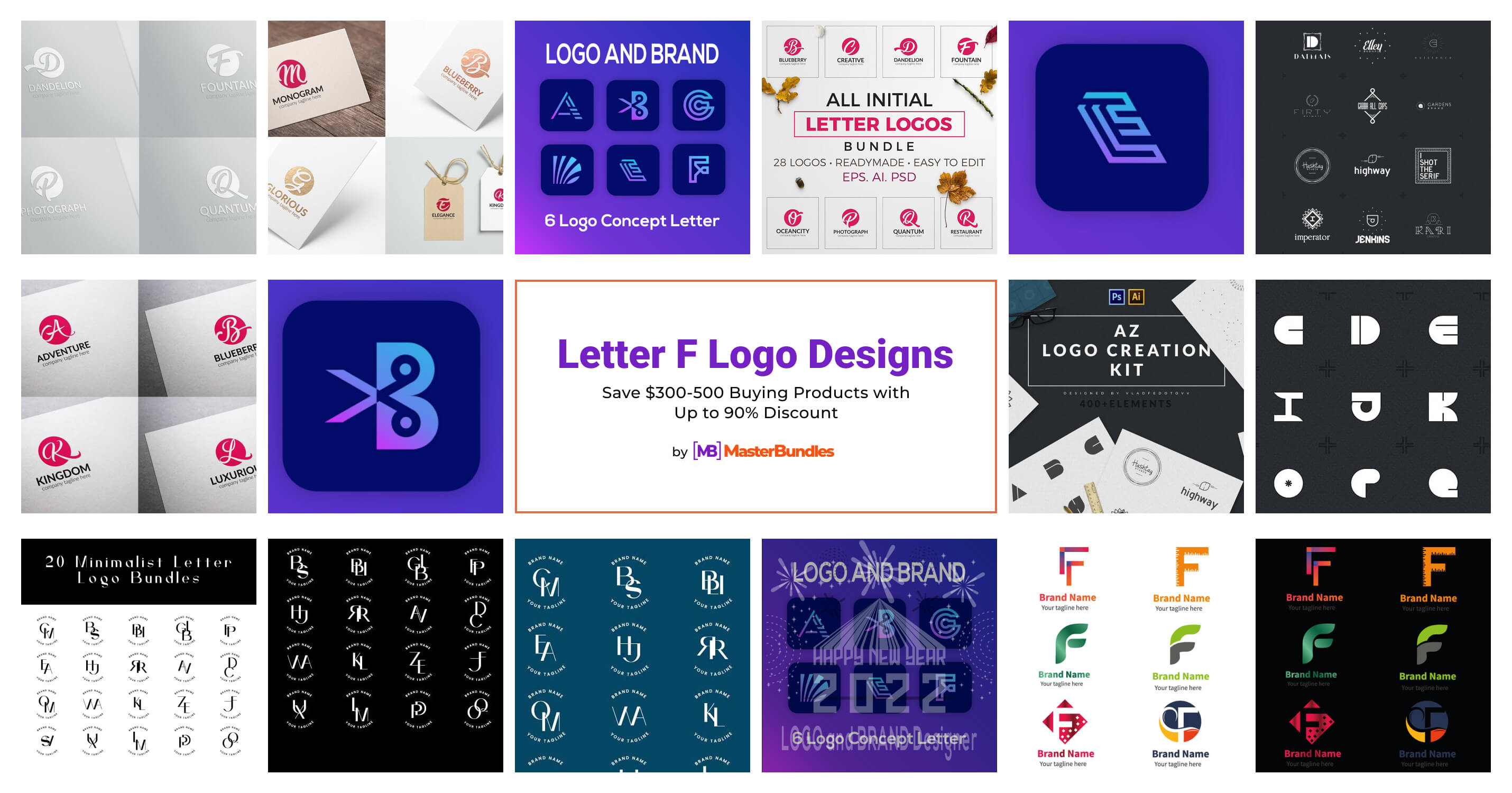15+ Letter F Logo Designs for 2025 - MasterBundles