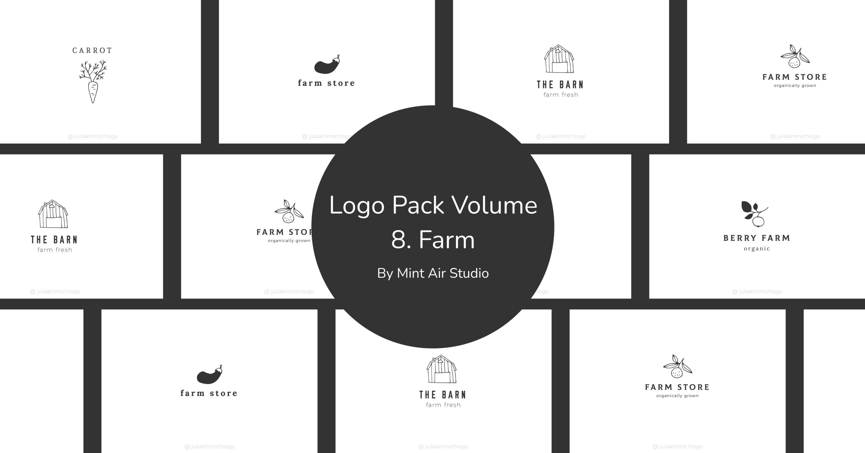 Logo Pack Volume 8. Farm – MasterBundles