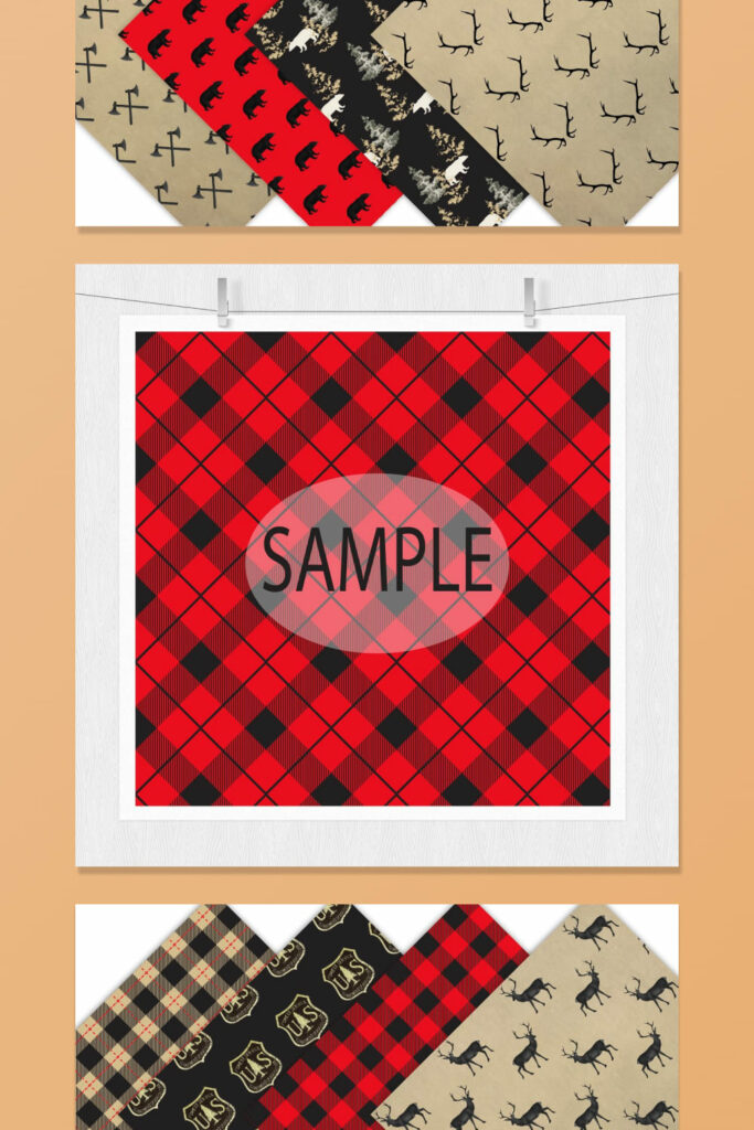 Lumberjack Forest Digital Paper – MasterBundles