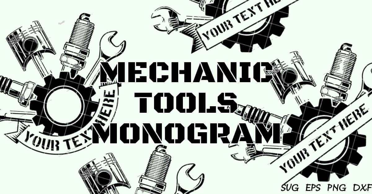Mechanic Tools Monogram, Tool Box Svg, Repair Tools Svg – MasterBundles