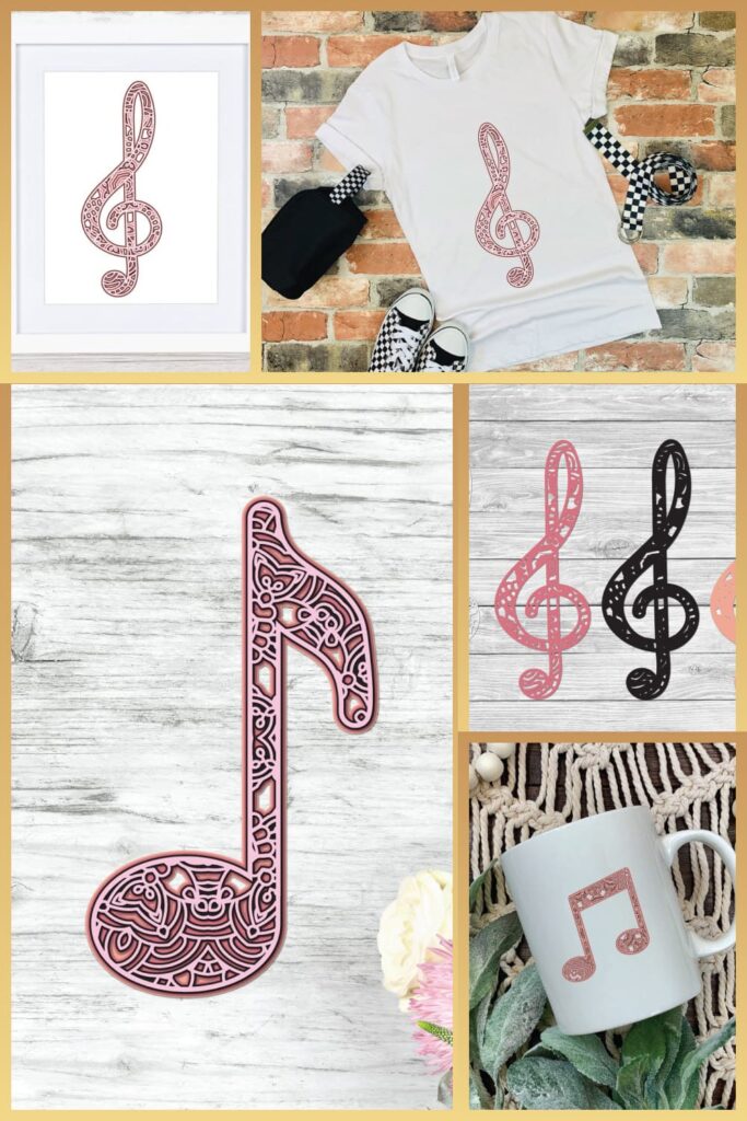 Music SVG Bundle | 3d Layered Music Notes SVG | Treble Clef – MasterBundles