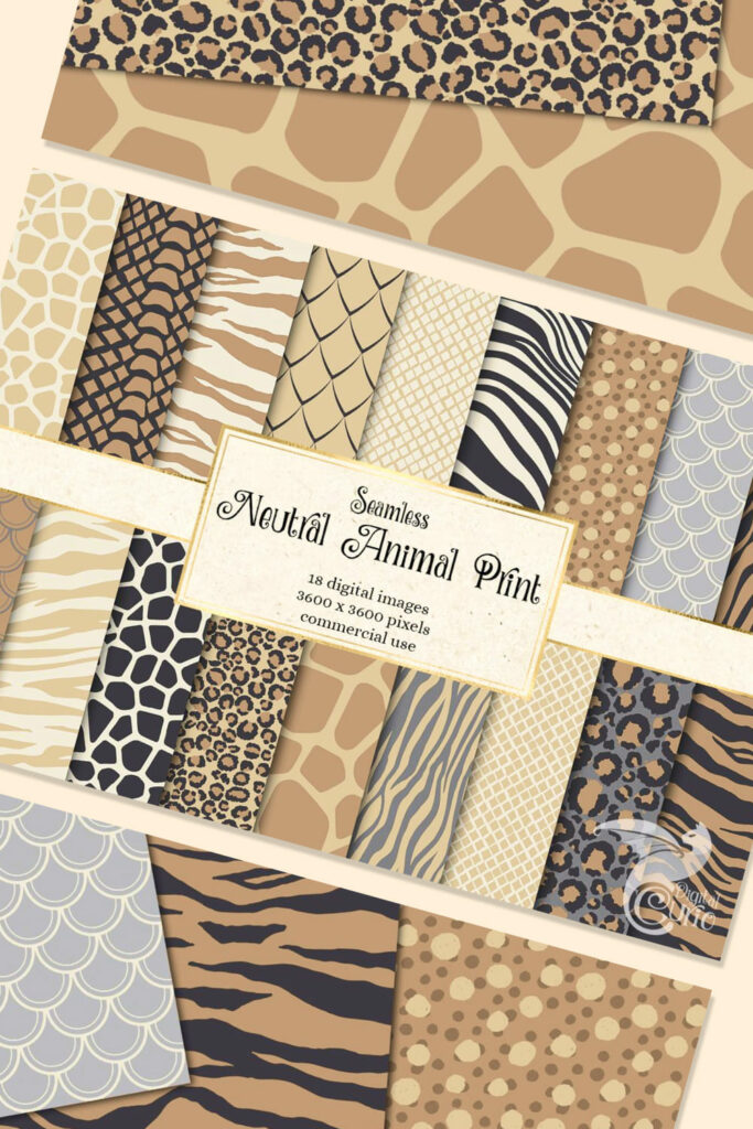 Neutral Animal Print Digital Paper – MasterBundles