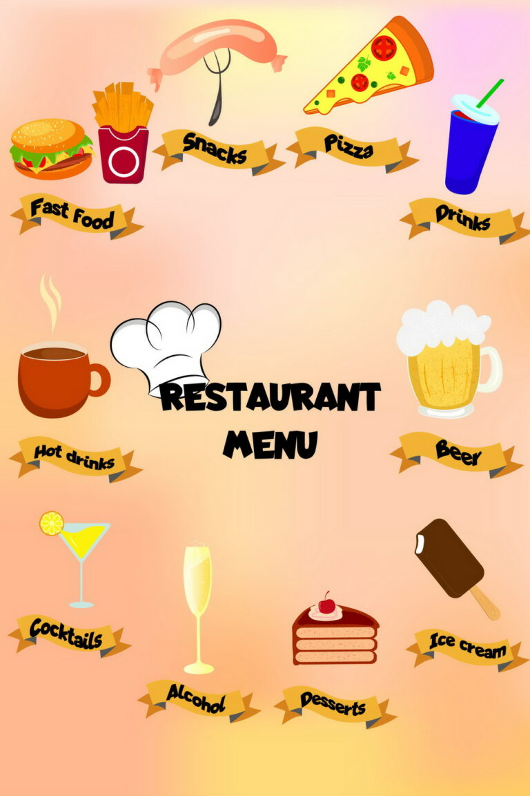 Restaurant menu icons - MasterBundles