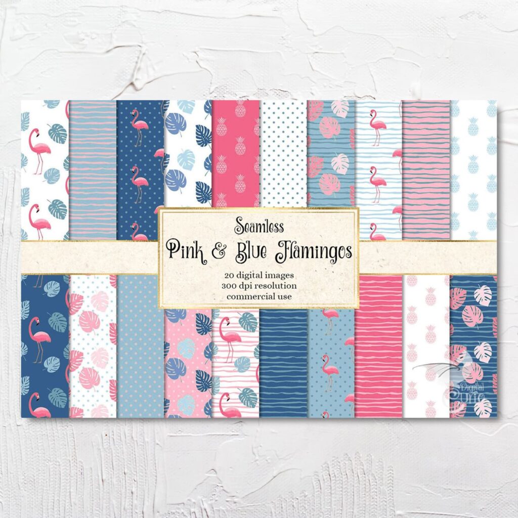 Digital Paper - Pink Flamingo II – MasterBundles