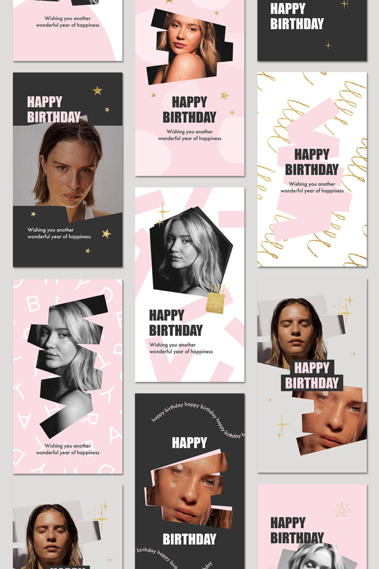 10 Happy Birthday Instagram Story Templates – MasterBundles