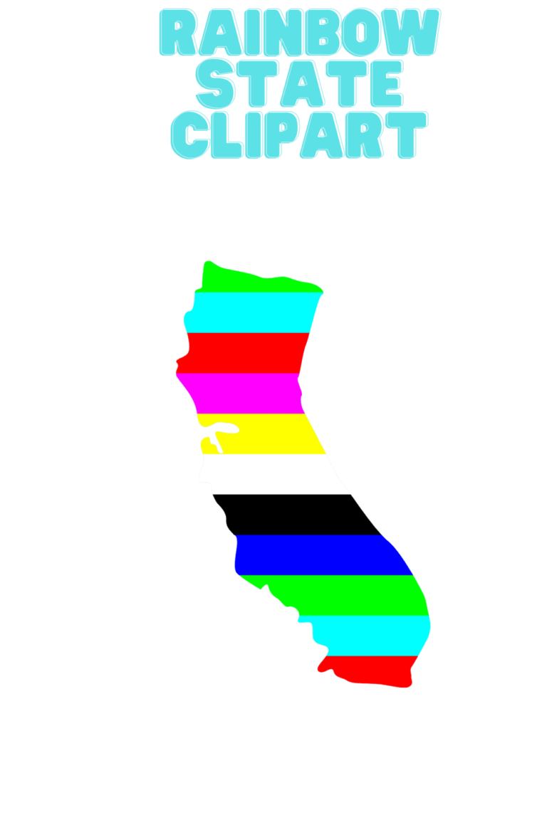 50 Rainbow Filled State Clip Art Images - MasterBundles