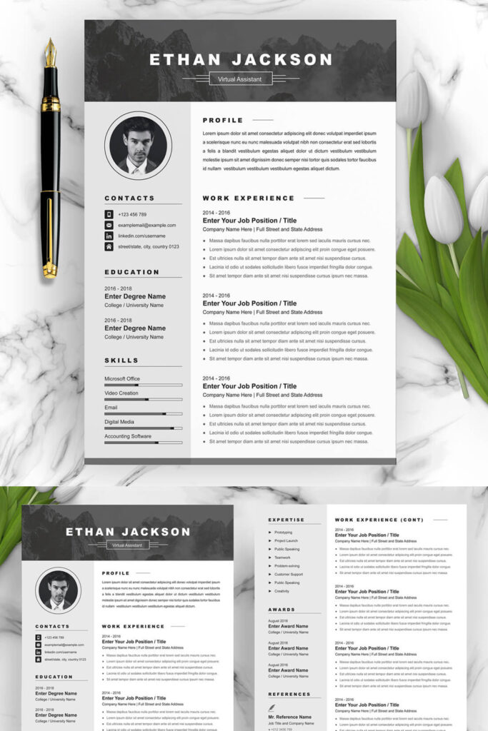 Virtual Assistant Resume Template - MasterBundles