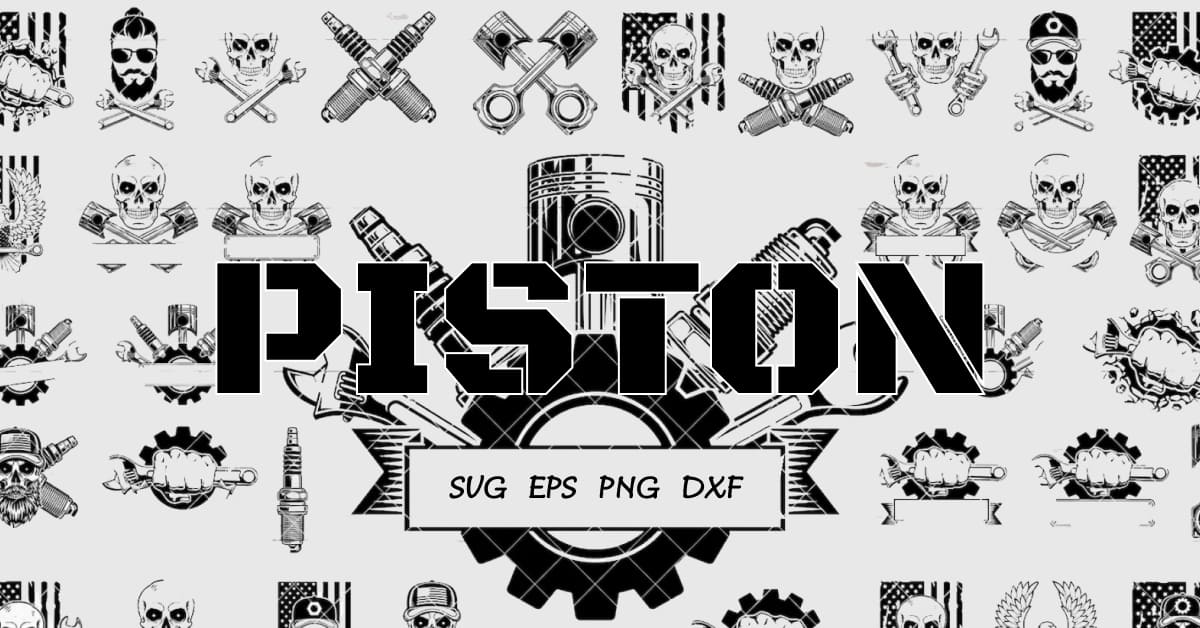 Piston SVG, Mechanic Logo – MasterBundles