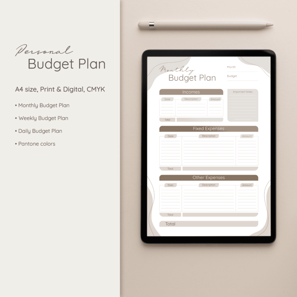 Personal Budget Planner Template - MasterBundles