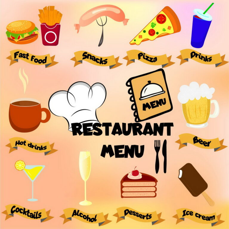 Restaurant menu icons - MasterBundles