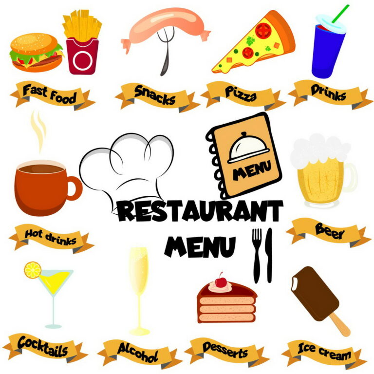 Restaurant menu icons - MasterBundles