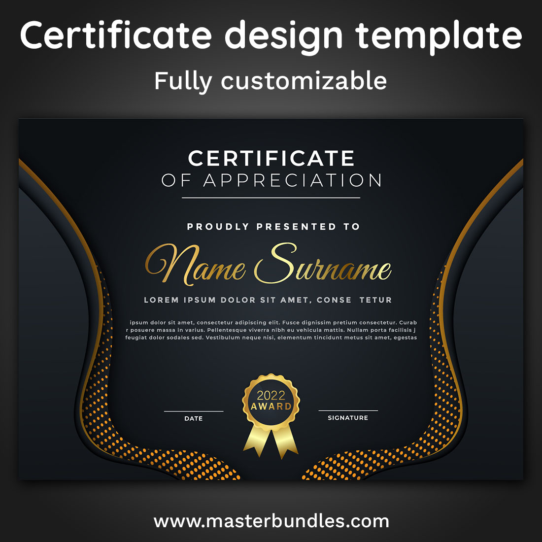 Certificate Design Template Background