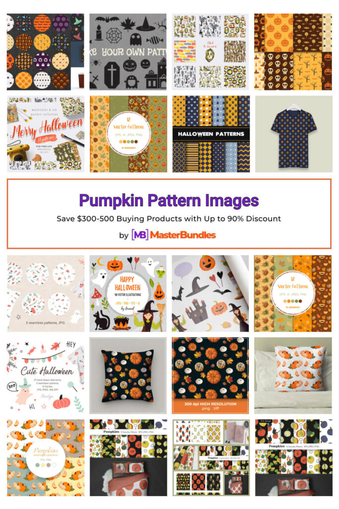 31+ Halloween Pumpkin Pattern Graphic Bundles for 2024 - MasterBundles