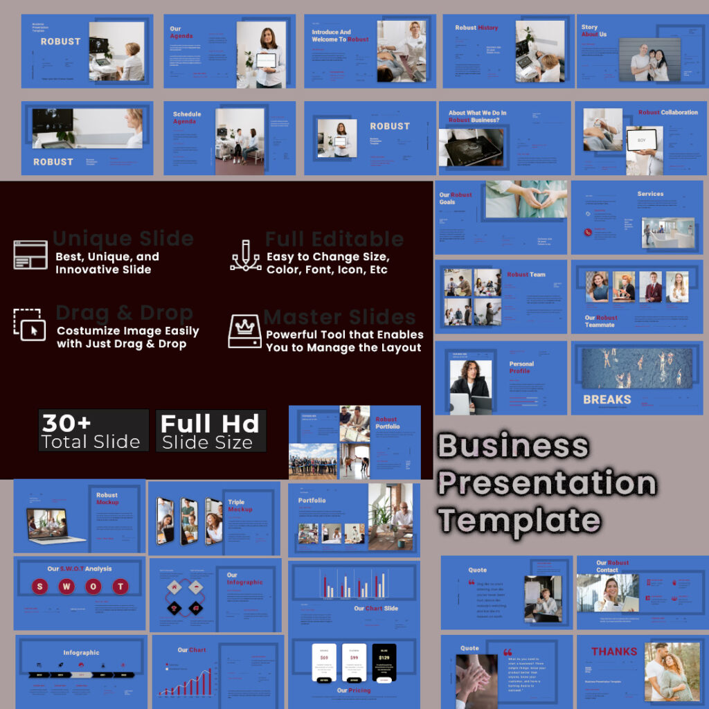 Robust - Creative Business Presentation PowerPoint Template - MasterBundles