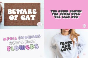 Groovy Display Font Bundle - Retro Font Bundle | Master Bundles