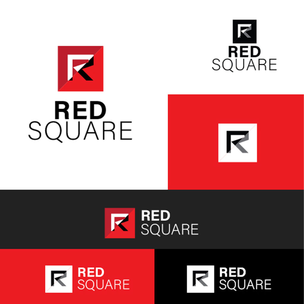 Red Square logo R word logo - MasterBundles