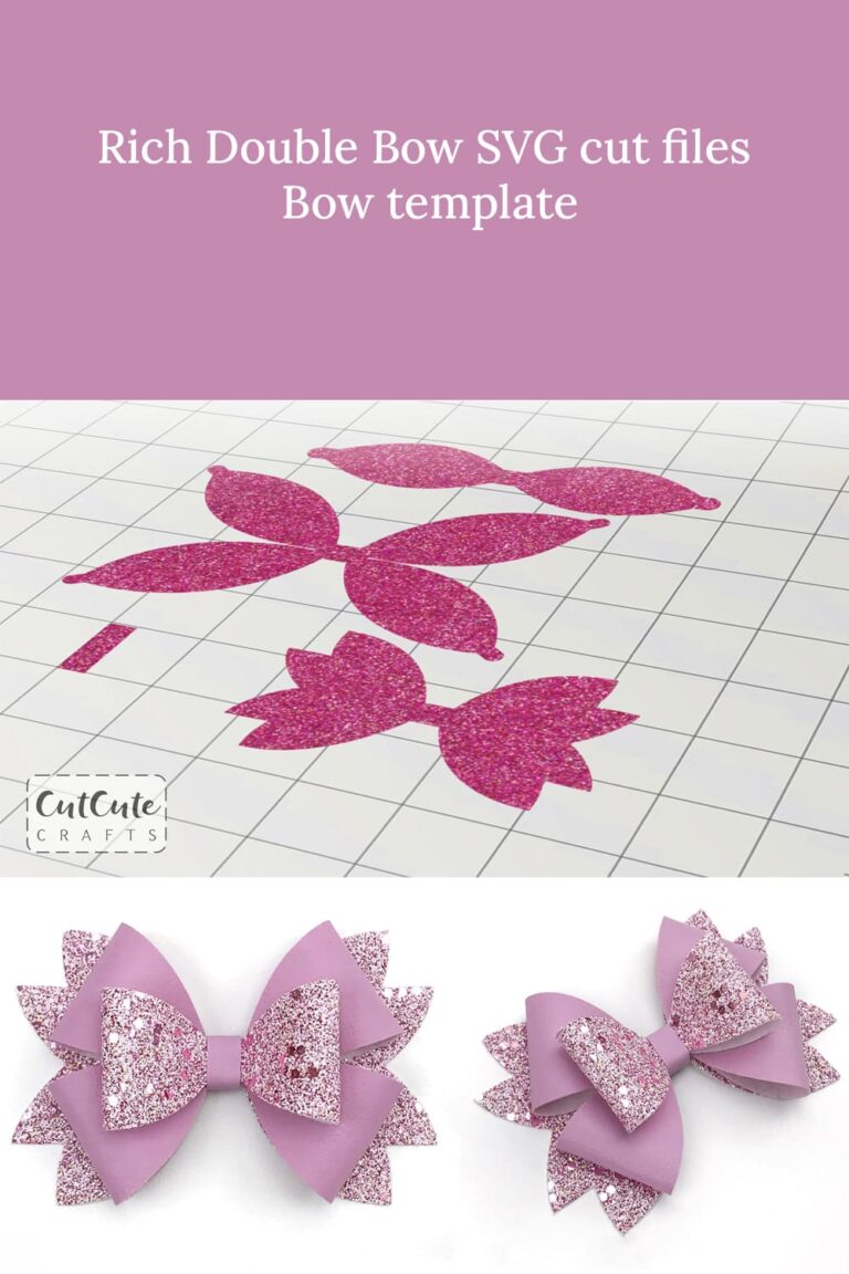 Rich Double Bow SVG Cut Files, Bow Template – MasterBundles