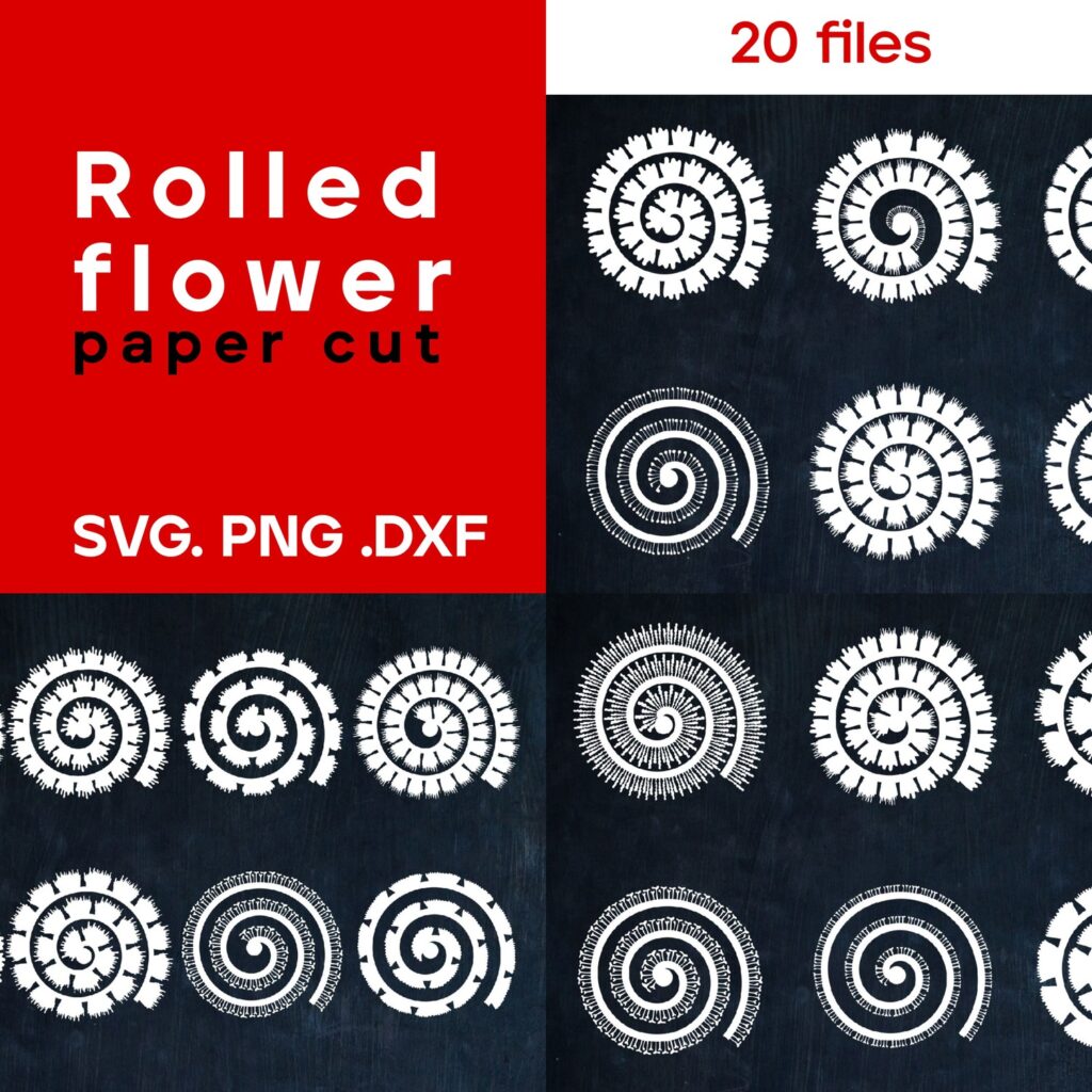 Rolled Flower SVG. Paper Cut – MasterBundles