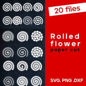 Rolled Flower Paper Template SVG. – MasterBundles
