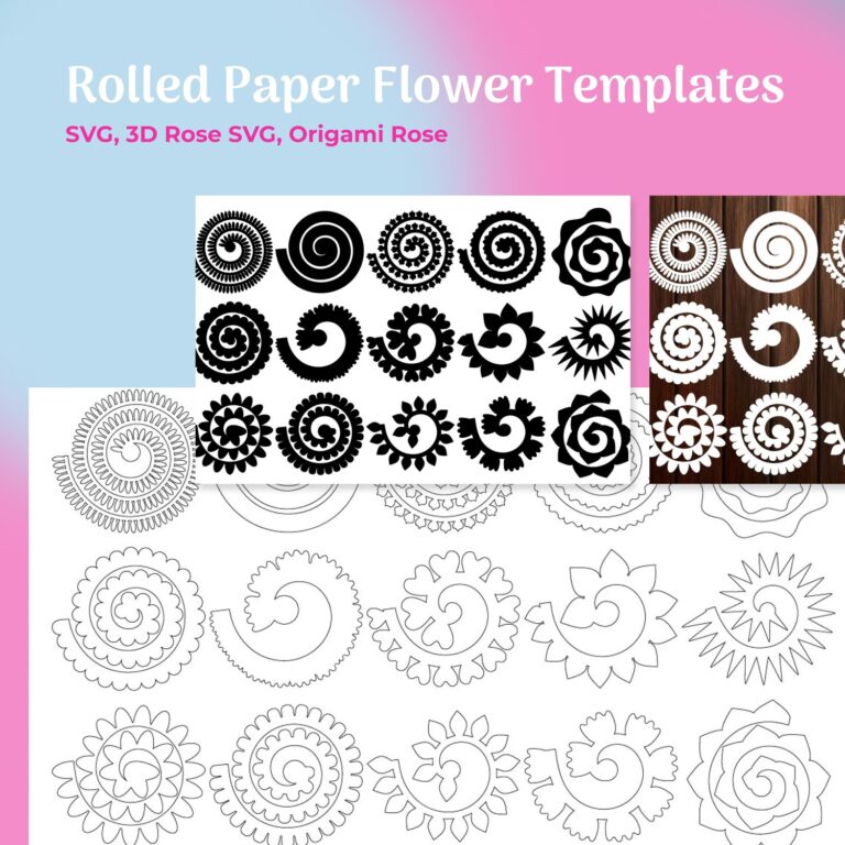 Rolled Flower SVG Bundle – MasterBundles