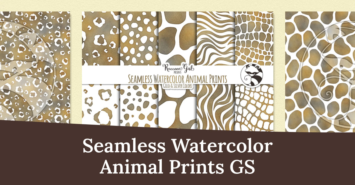 Seamless Watercolor Animal Prints GS – MasterBundles