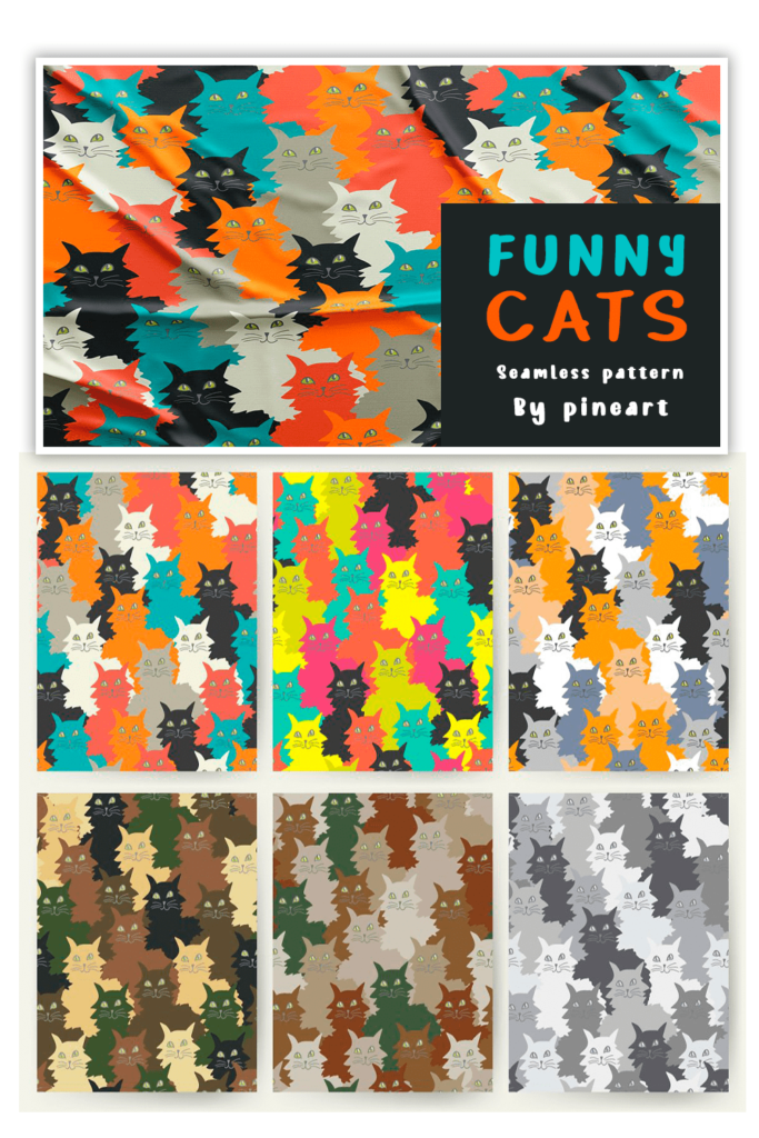 Seamless Pattern with Cats – MasterBundles