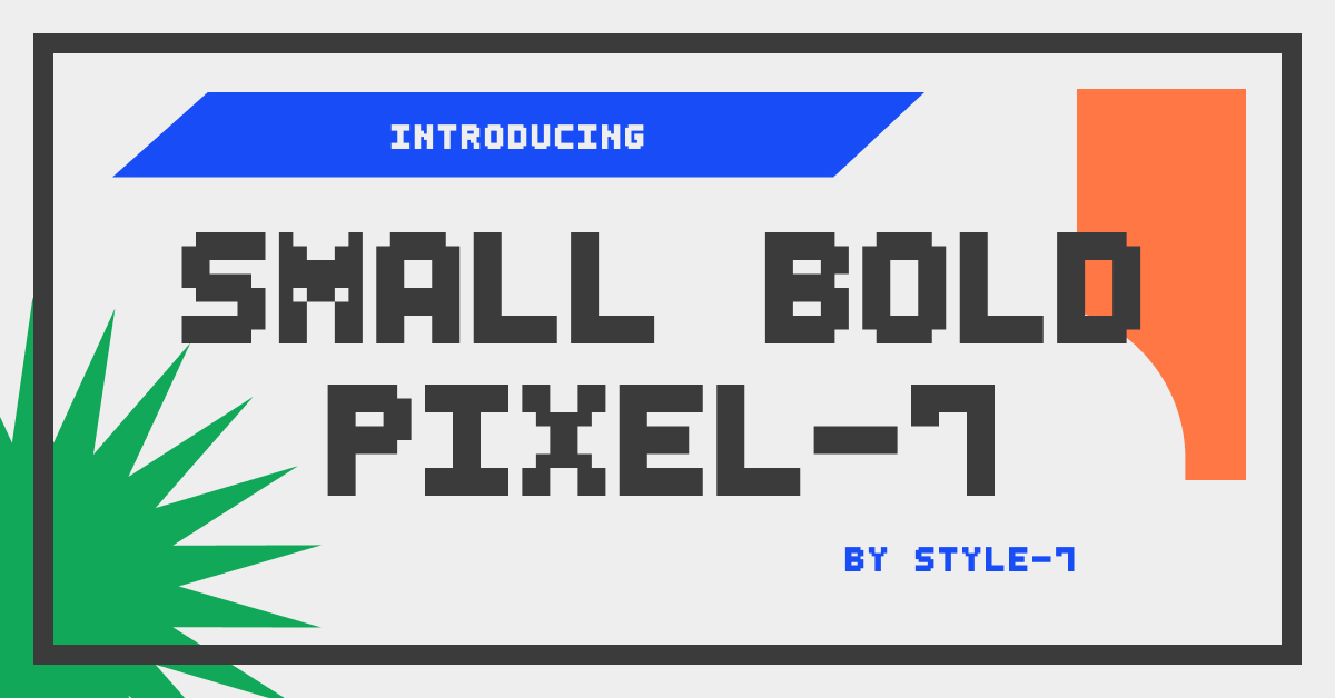 Small Bold Pixel-7 Free Font – MasterBundles