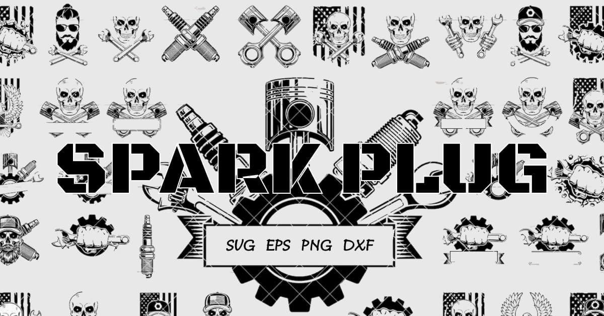Spark Plug SVG, Mechanic Logo – MasterBundles
