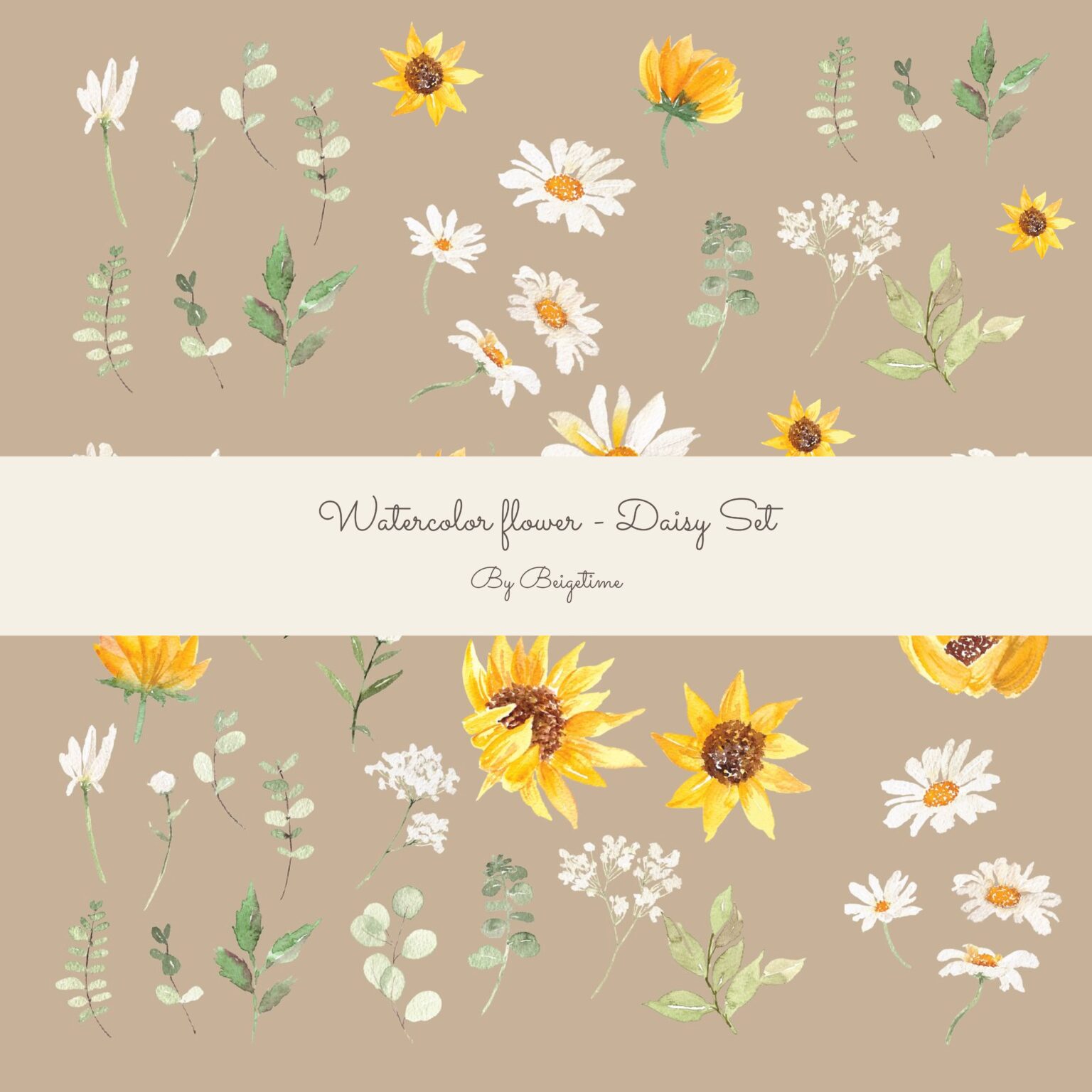 Daisy Clipart Watercolor – MasterBundles