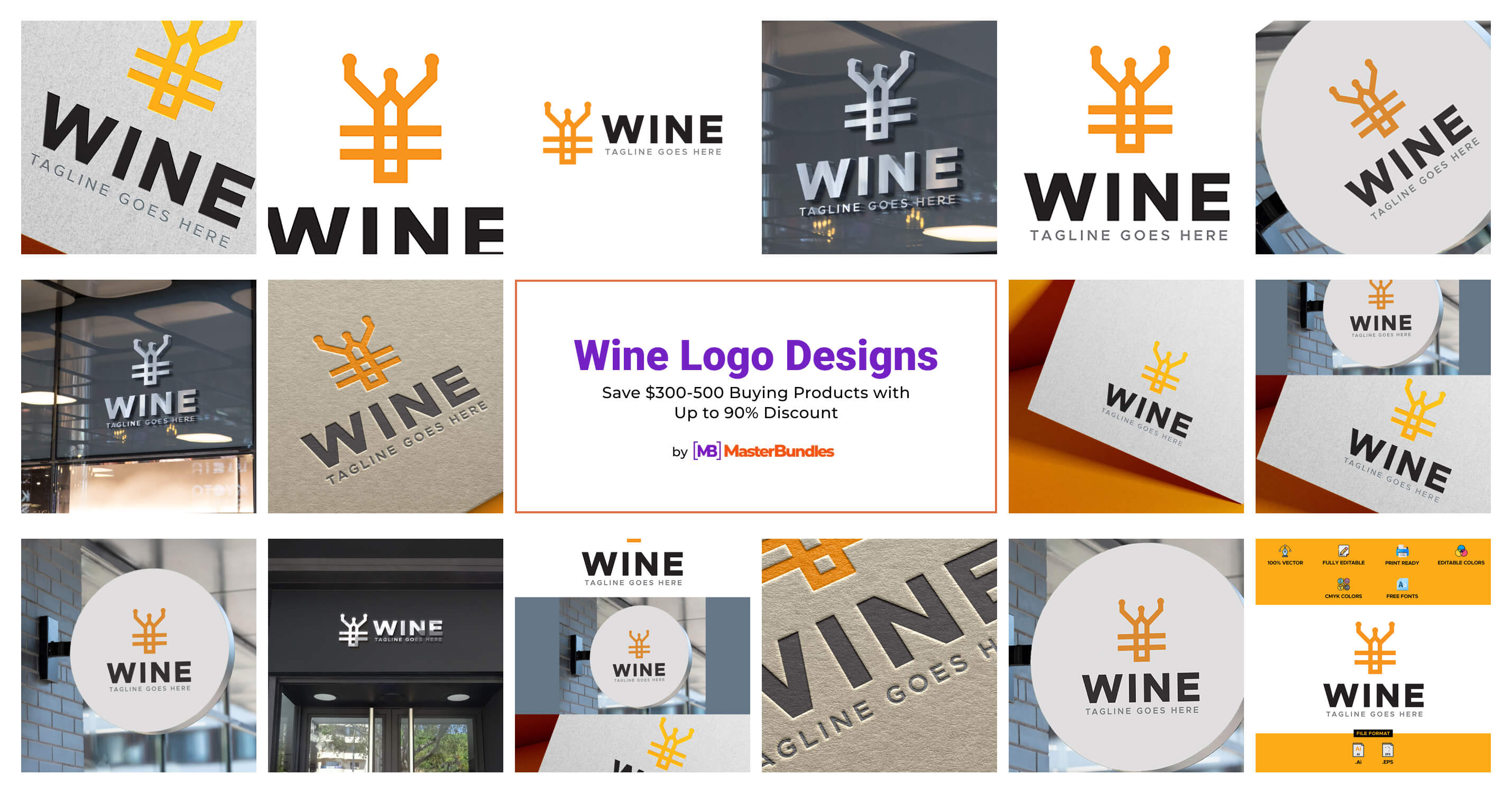 19+ Wine Logo Designs for 2025 - MasterBundles