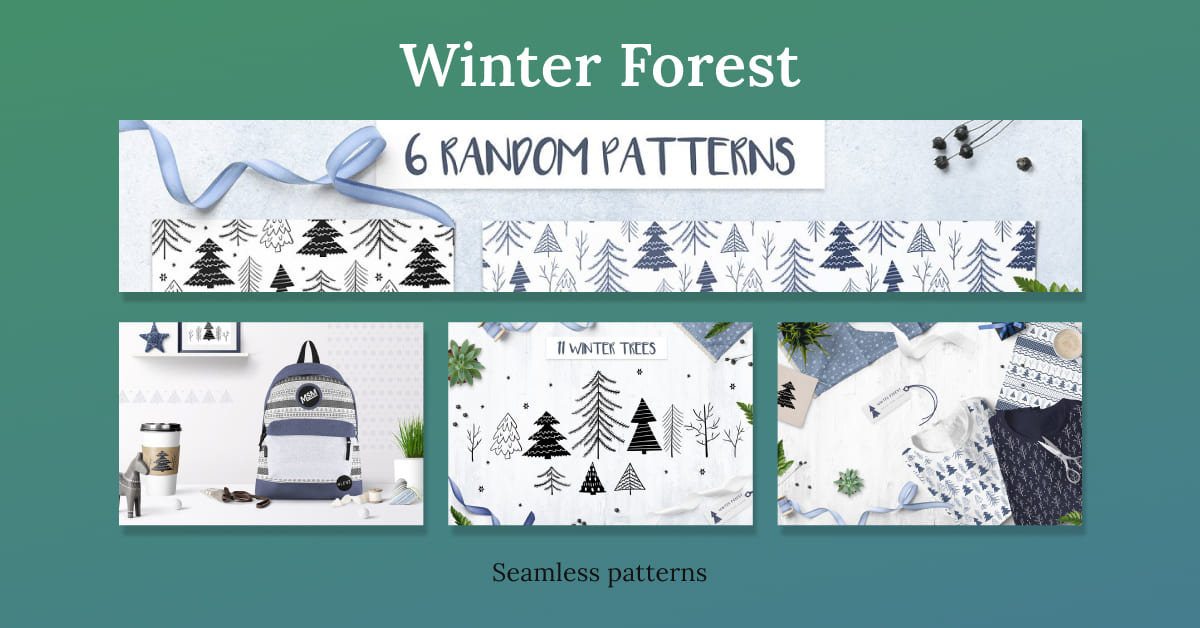 Winter Forest Seamless Patterns – MasterBundles