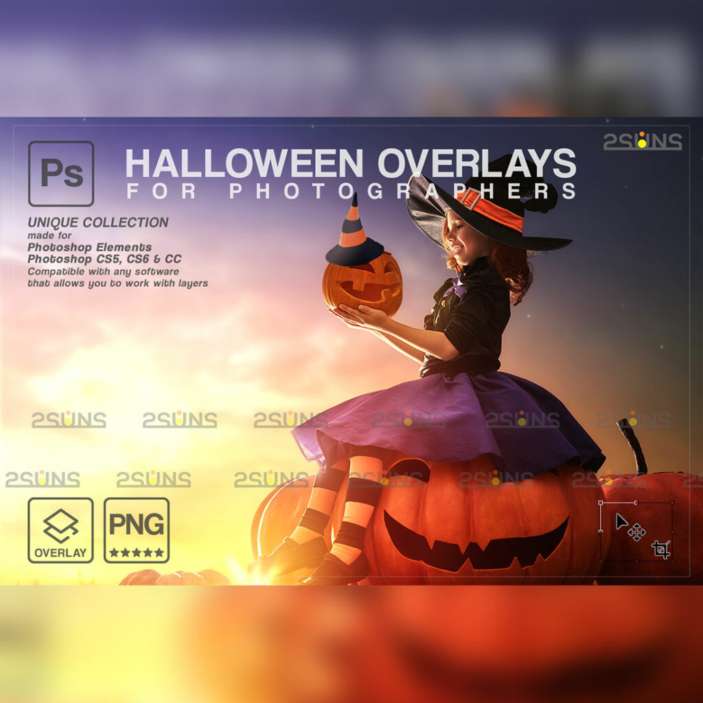 Halloween clipart Halloween overlay, Photoshop overlay - MasterBundles