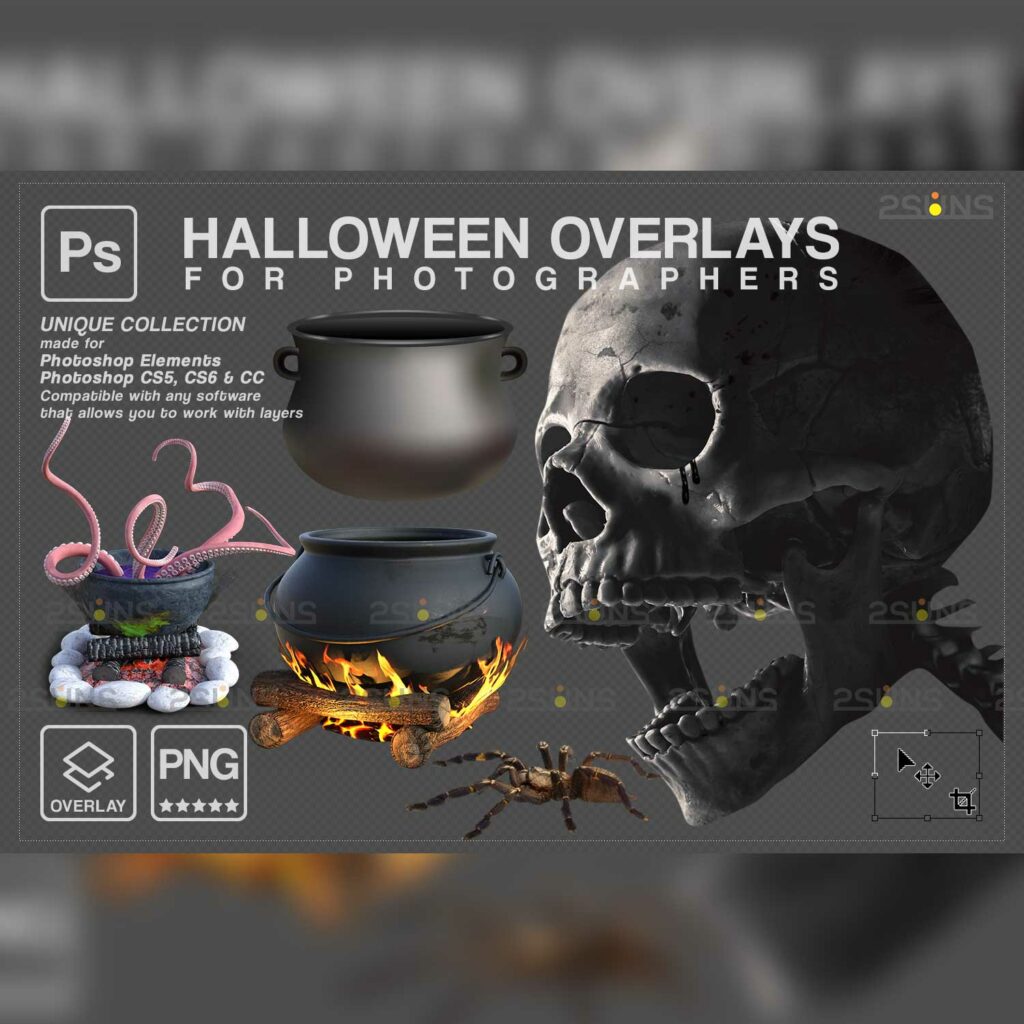 Halloween clipart Halloween overlay, Photoshop overlay - MasterBundles