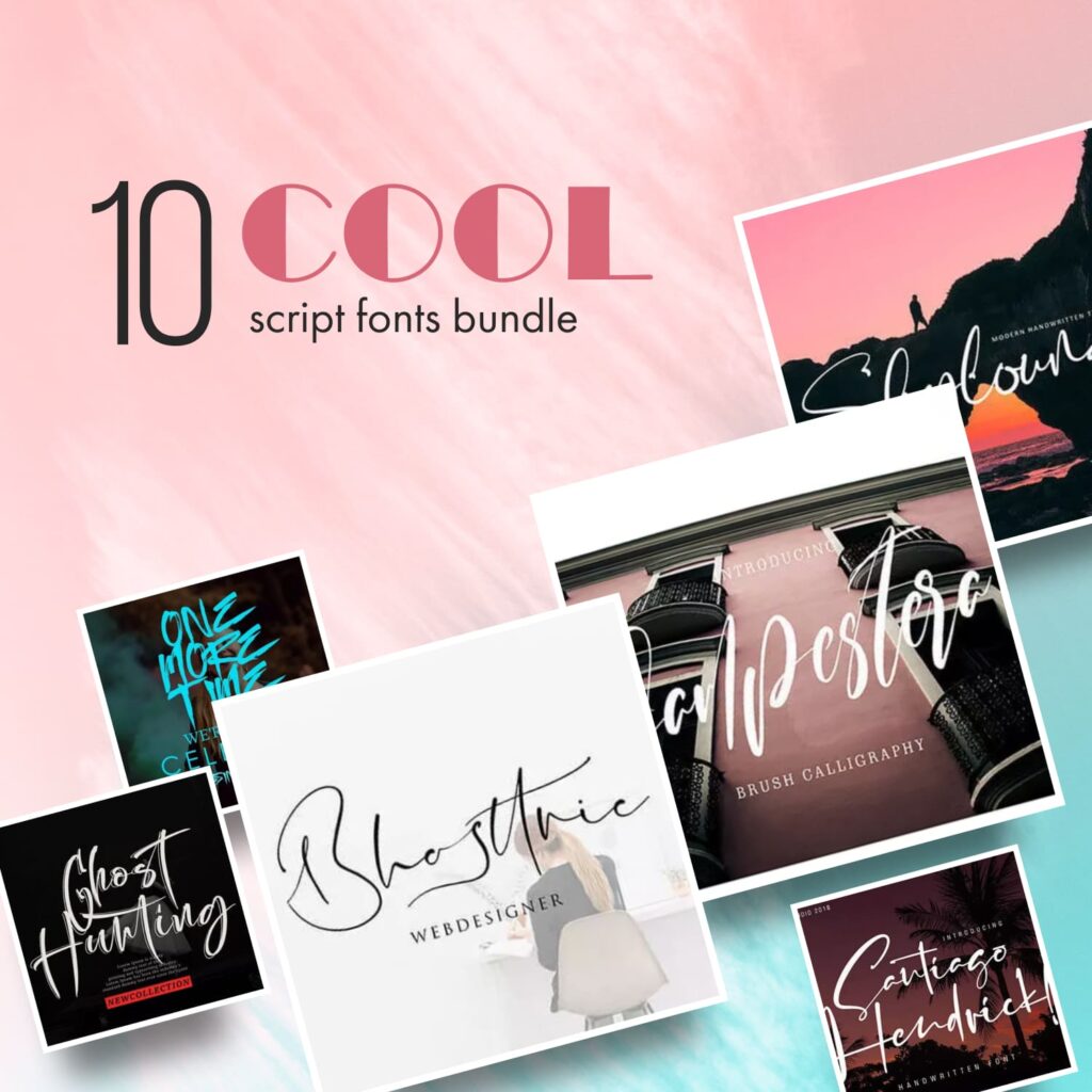 10 Cool Script Fonts Bundle – MasterBundles