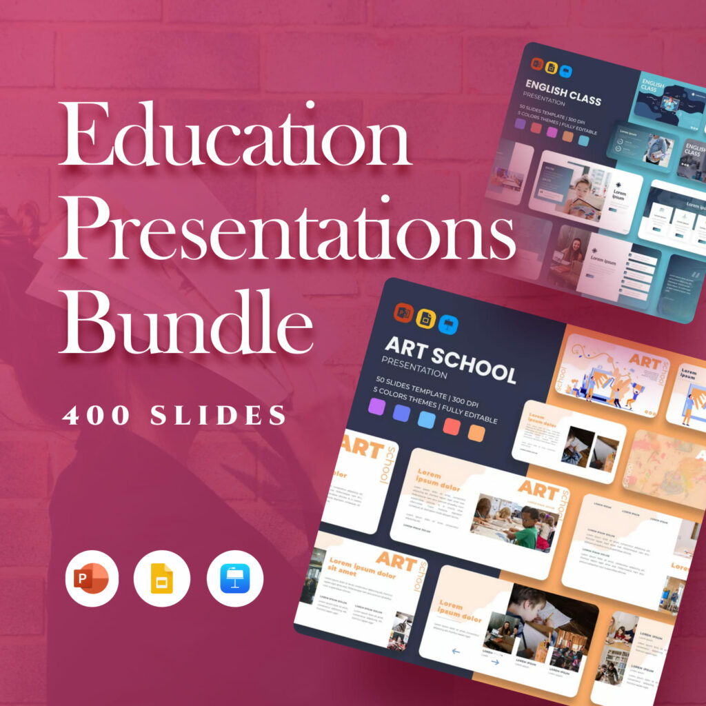 Education Presentations Bundle: 400 Slides – MasterBundles