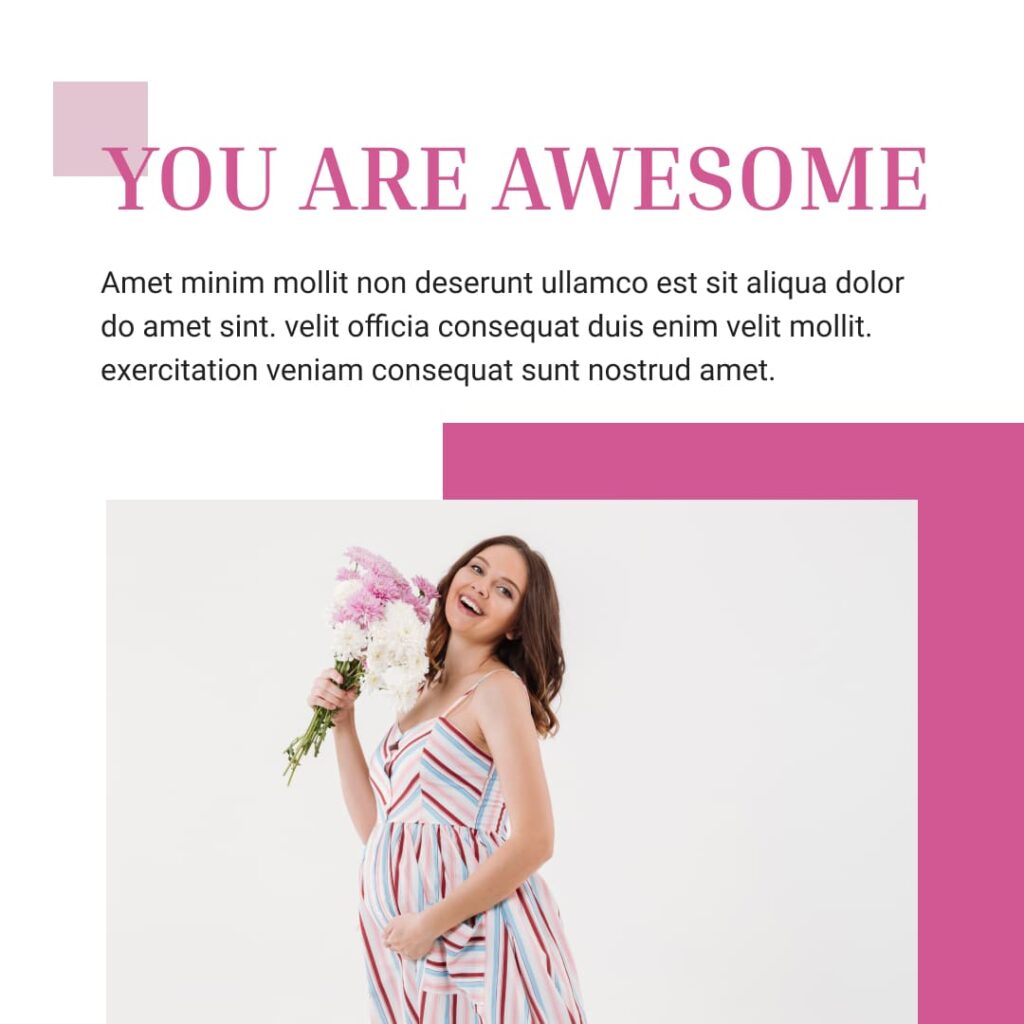 5 Pink Pregnancy Instagram Post Templates – MasterBundles