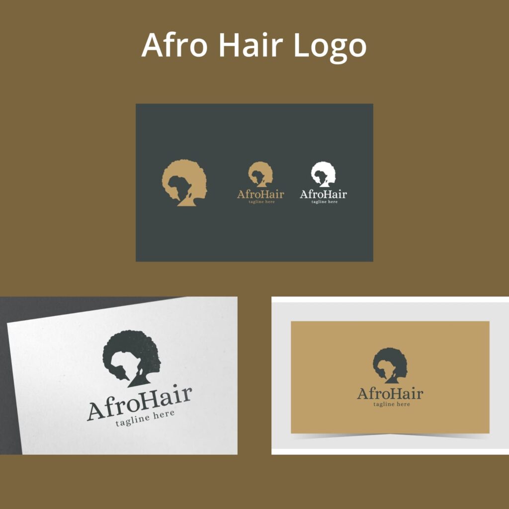 Afro Hair Logo – MasterBundles