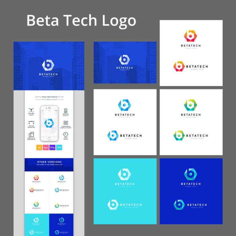 Letter B Logo - Beta Tech Logo – MasterBundles