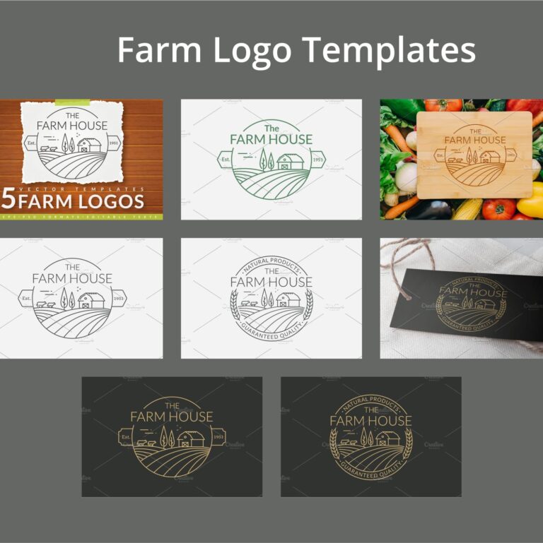 6 Farm Logo Design Templates – MasterBundles