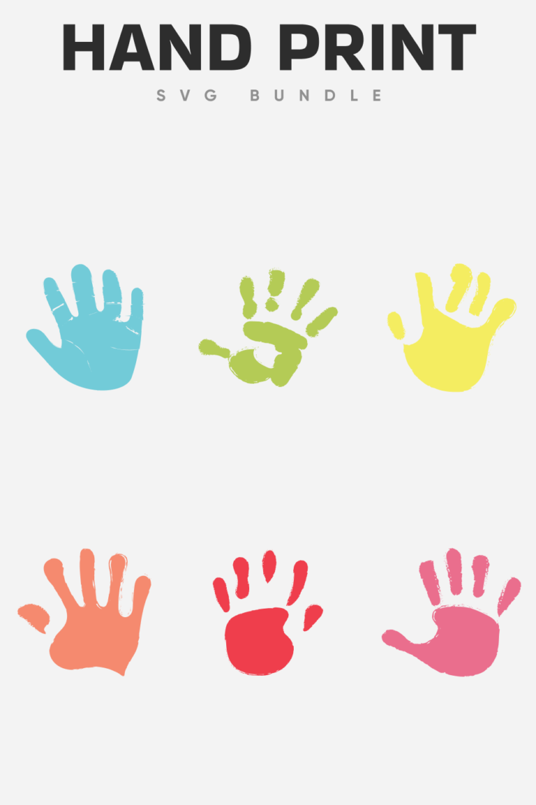6 Hand Print SVG Designs – MasterBundles