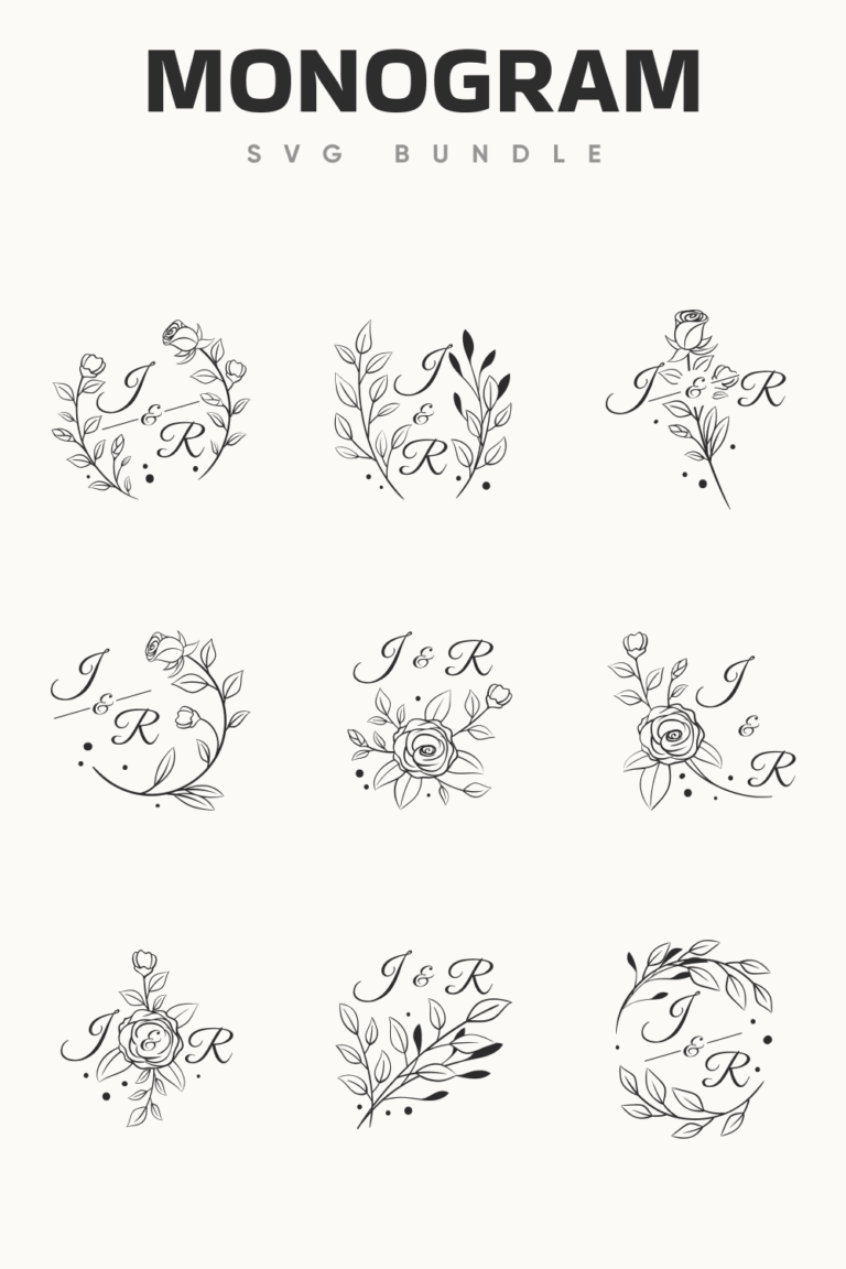 9 Monogram SVG Designs – MasterBundles