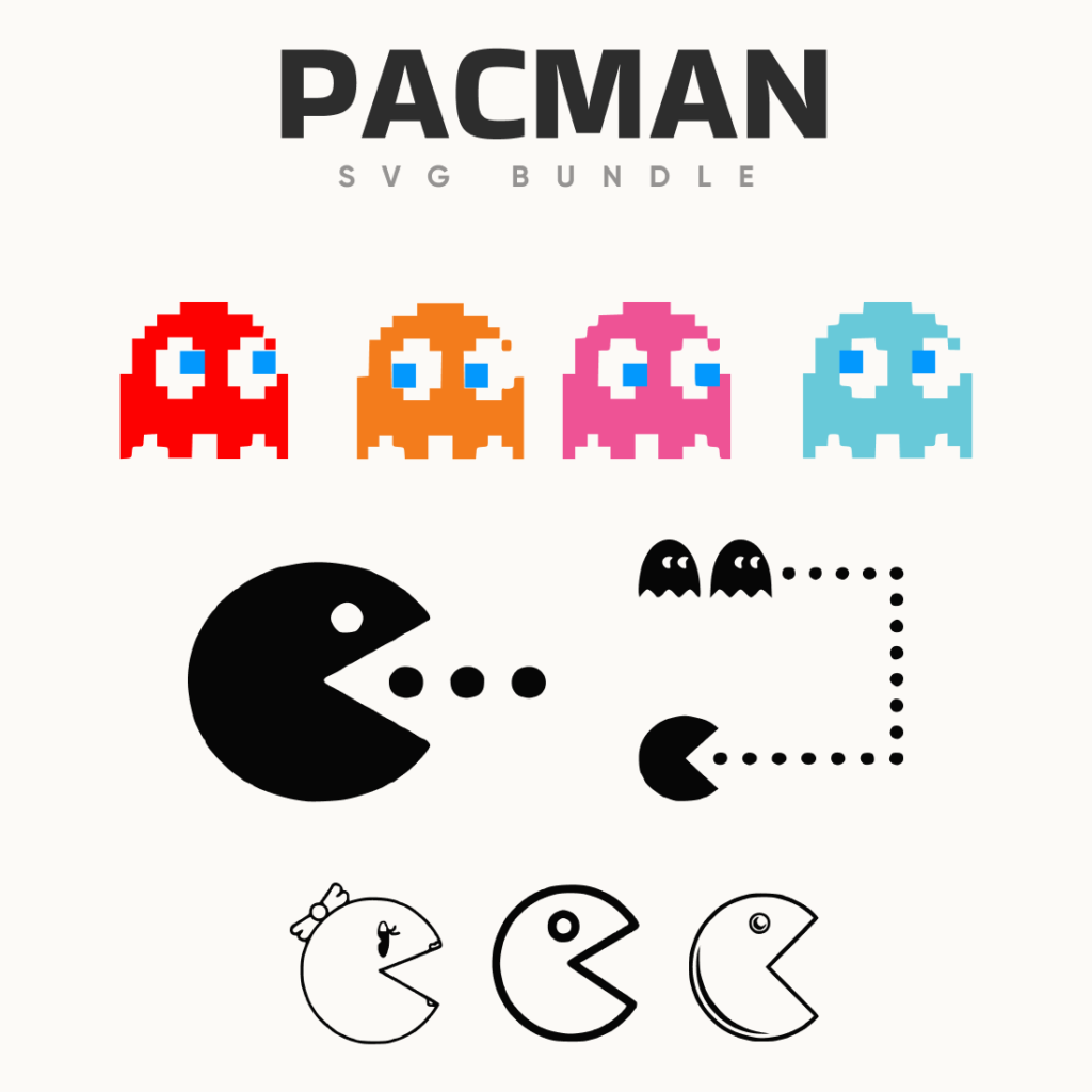 5 Pacman SVG Designs – MasterBundles